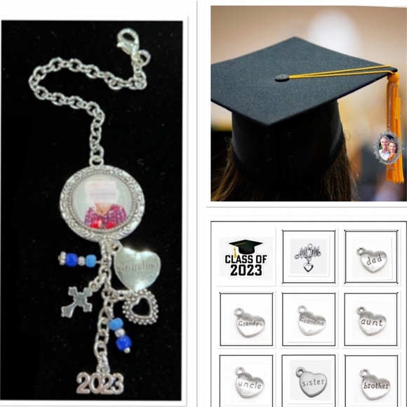 Accessories | Graduates Personalized 224 Graduation Memorial Cap Charm ...